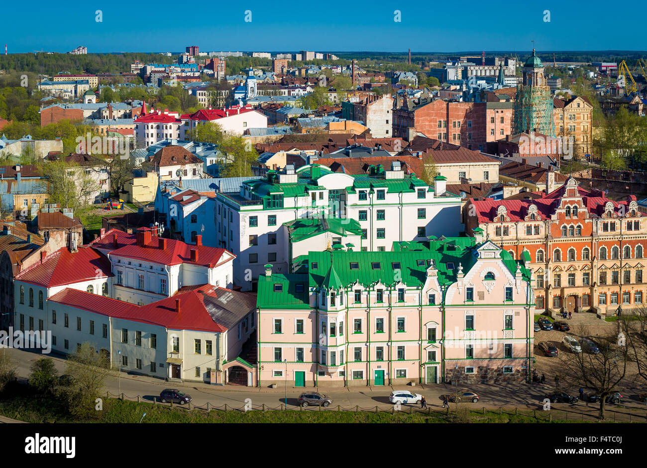 Viborg old city aerial view Stock Photo - Alamy