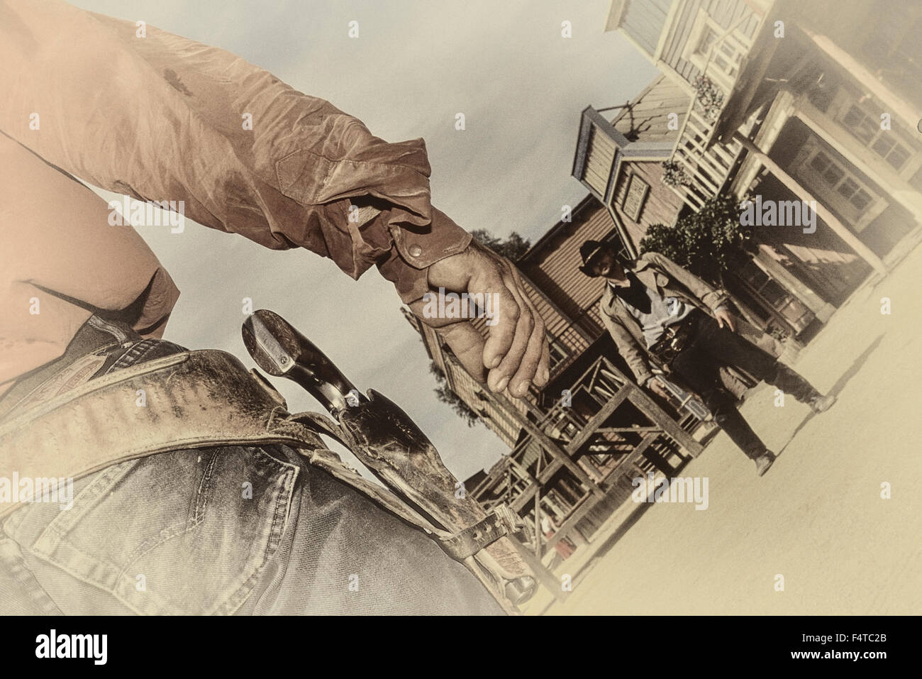The wild west gun fight High Resolution Stock Photography and Images ...
