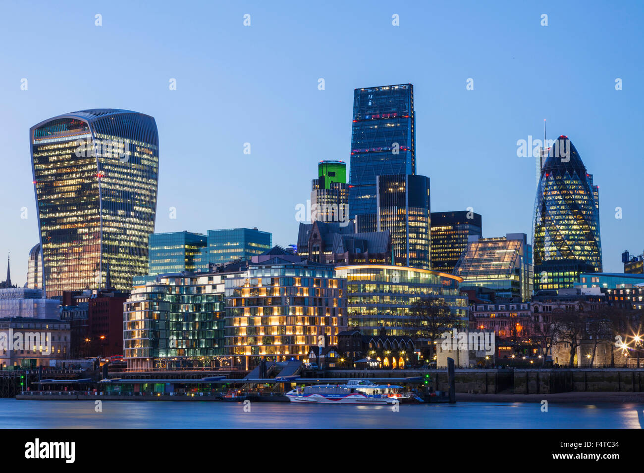 City Of London Skyline Night High Resolution Stock Photography and ...