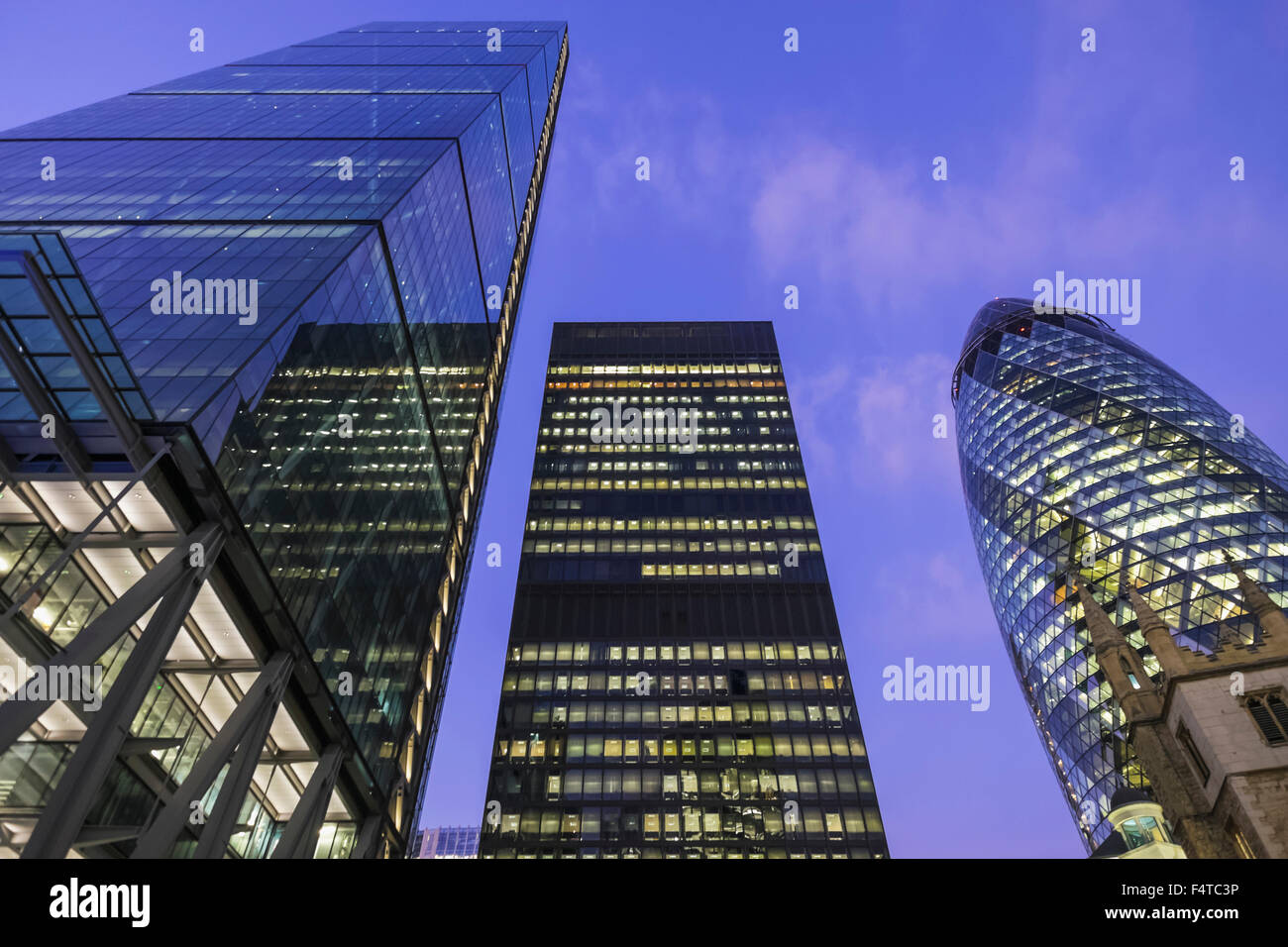 England, London, City, The Leadenhall Building and St Helen's Building ...