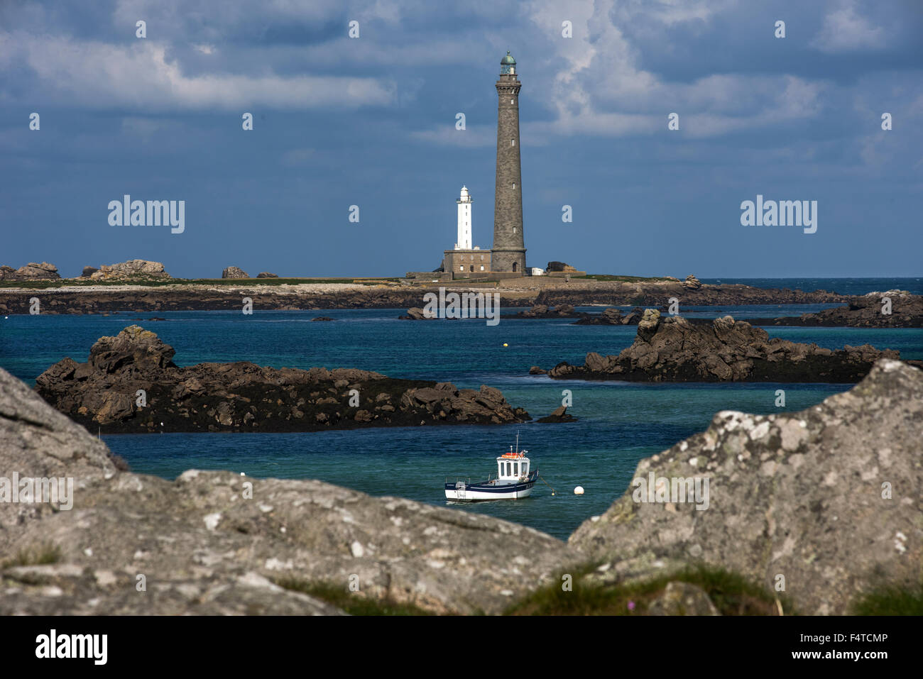 Île Vierge;Phare de I'Ile Vierge,Lighthouse, Brittany, France. October ...