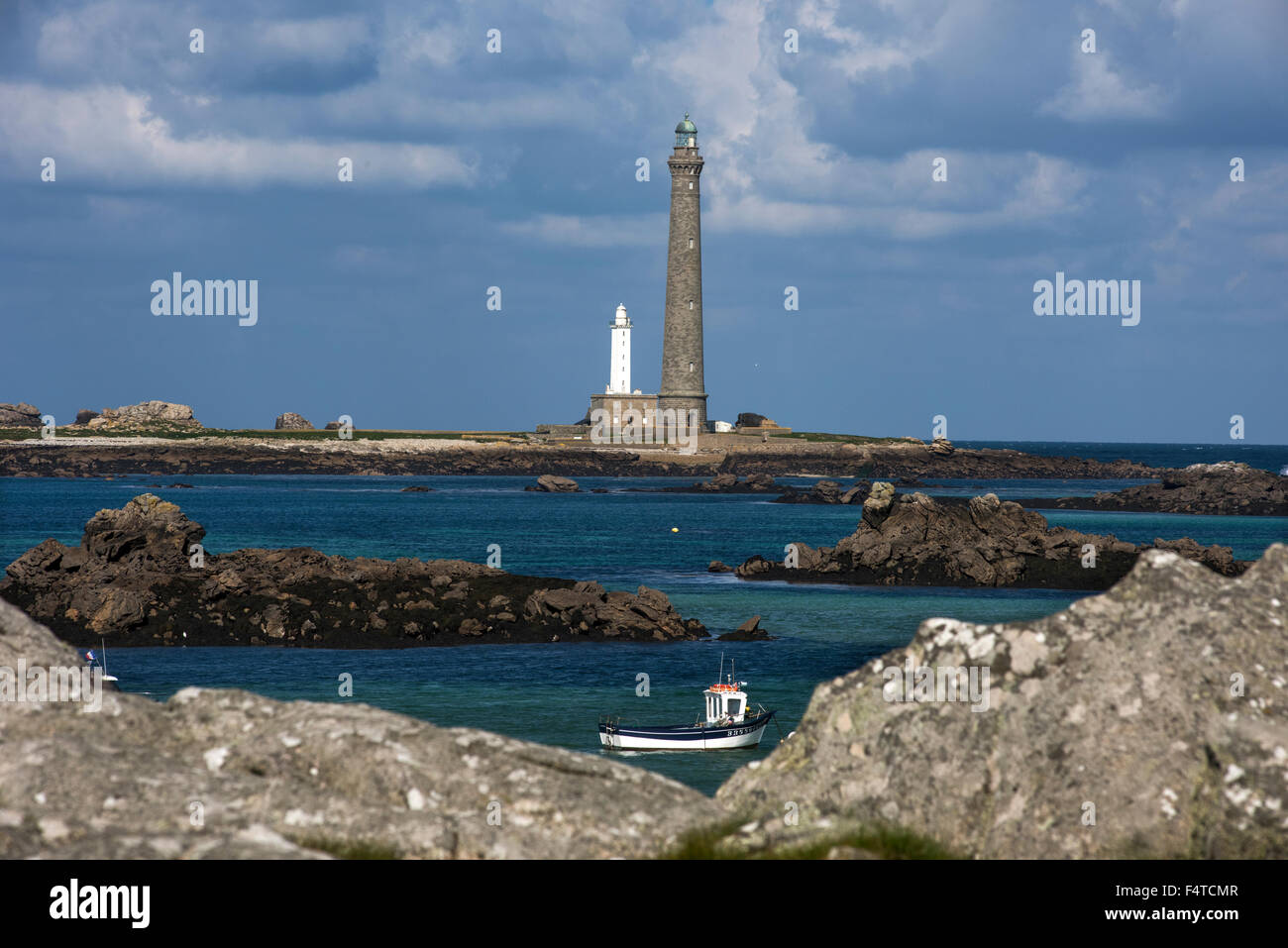 Île Vierge;Phare de I'Ile Vierge,Lighthouse, Brittany, France. October ...