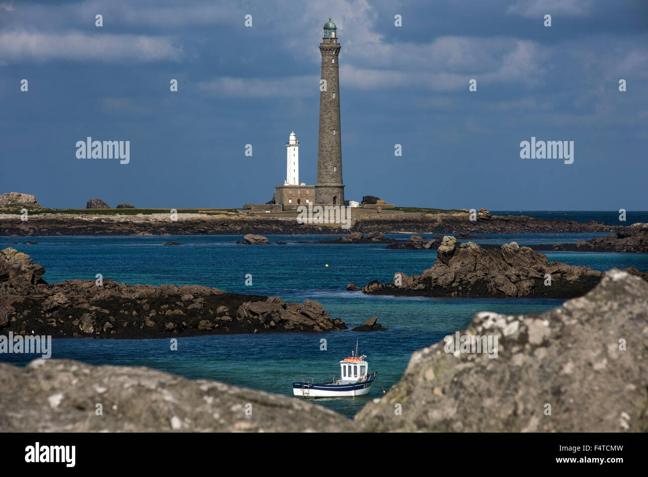 Île Vierge;Phare de I'Ile Vierge,Lighthouse, Brittany, France. October ...