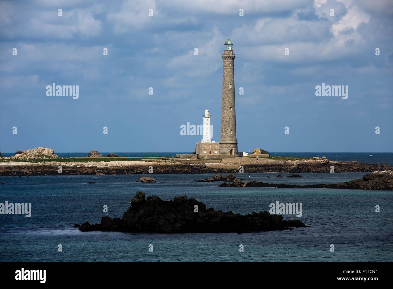 Île Vierge;Phare de I'Ile Vierge,Lighthouse, Brittany, France. October ...