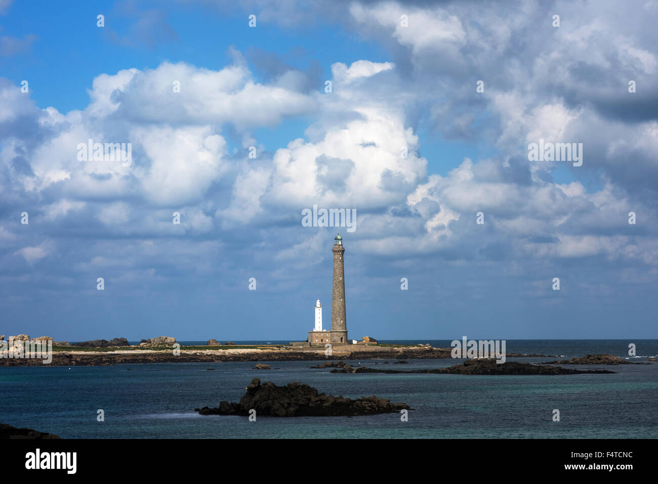 Île Vierge;Phare de I'Ile Vierge,Lighthouse, Brittany, France. October ...