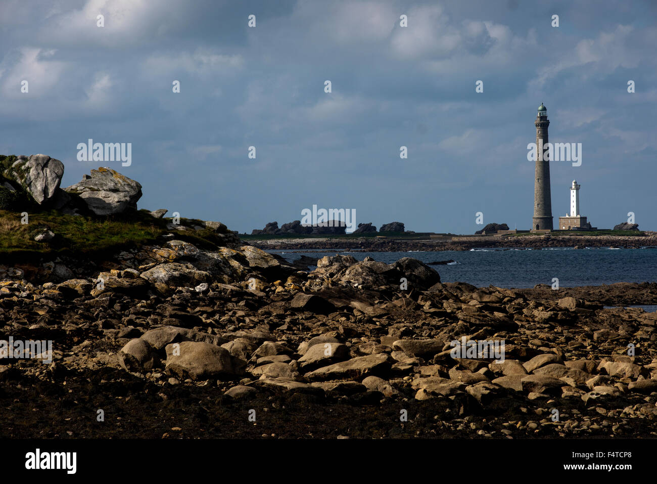 Île Vierge;Phare de I'Ile Vierge,Lighthouse, Brittany, France. October ...