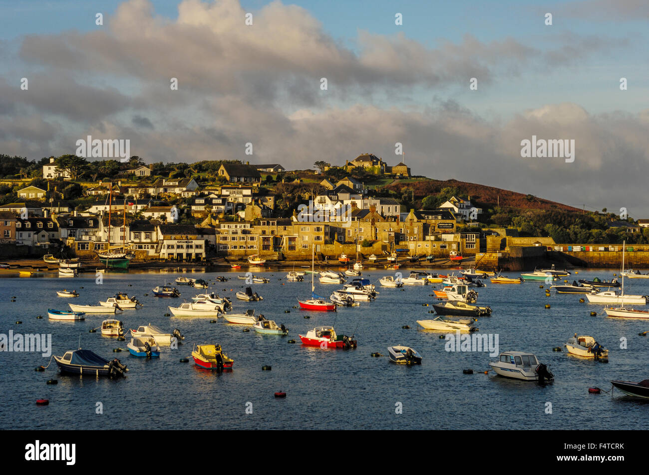 Hugh town harbour. St Mary's, Isles of Scilly. Cornwall. England. UK ...