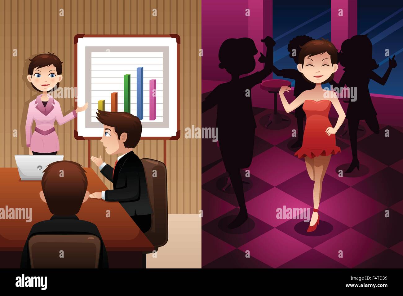 Woman in business vector Stock Vector Images - Alamy