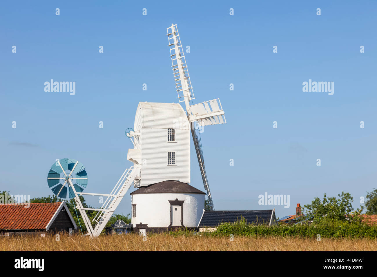 England, Suffolk, Saxtead Green, Post Mill Stock Photo - Alamy