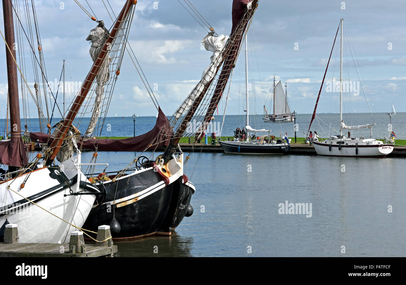 Volendam north Holland The Netherlands fishing Dutch Port Harbor ...