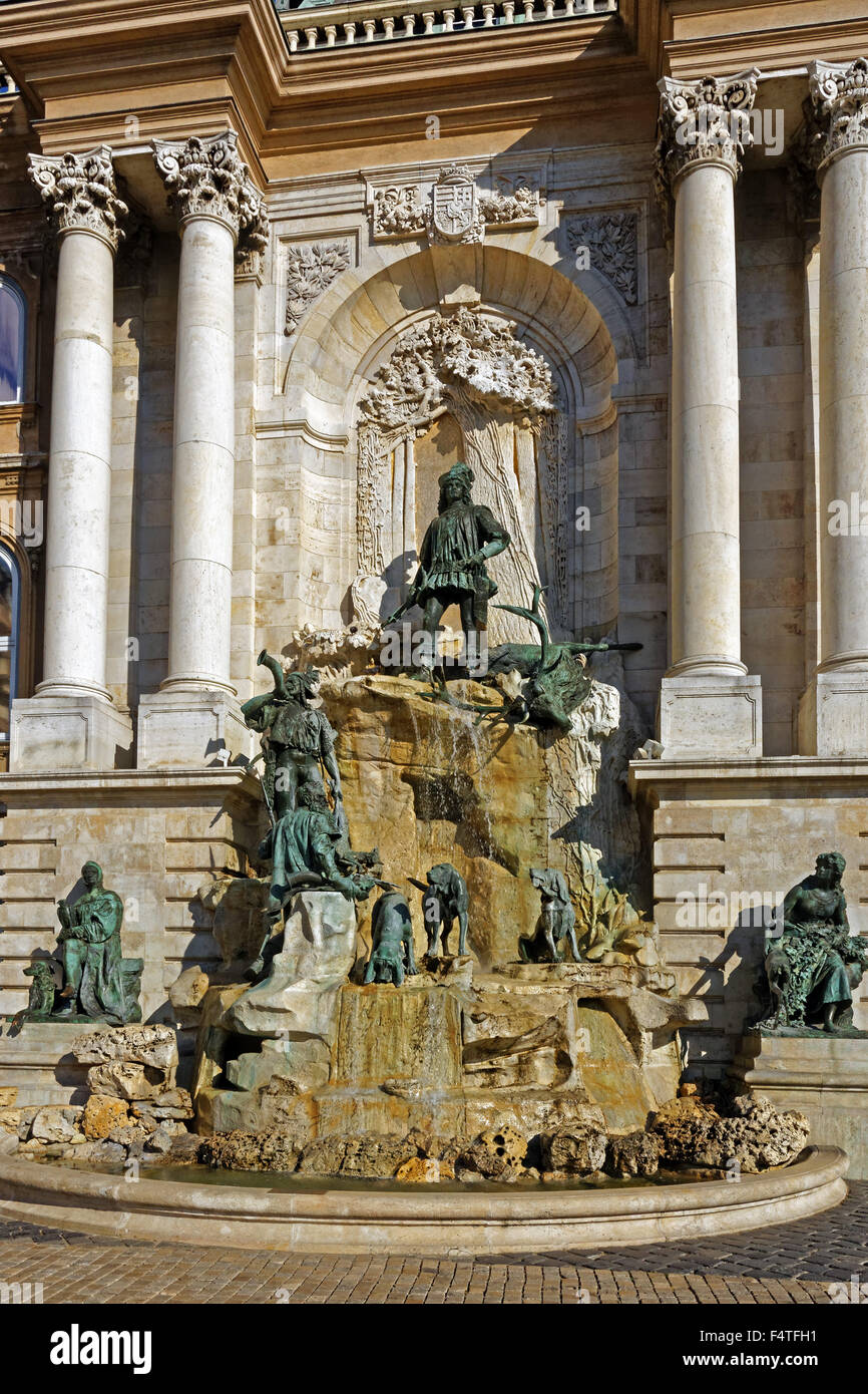 mount Buda, castle, Matthew well Stock Photo - Alamy