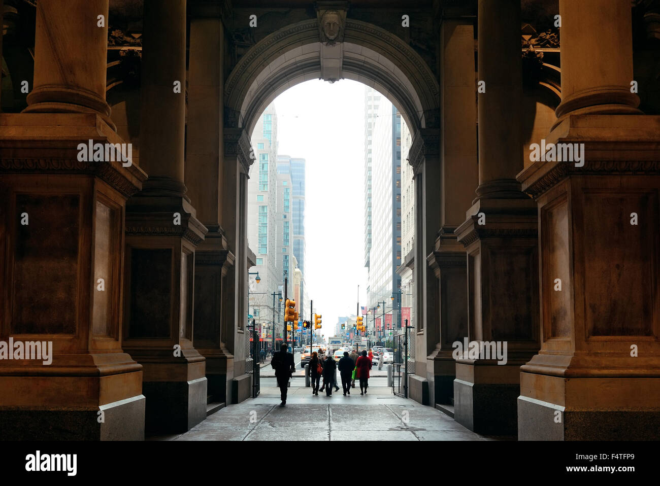 PHILADELPHIA, PENNSYLVANIA - MAR 26: City street view with urban ...