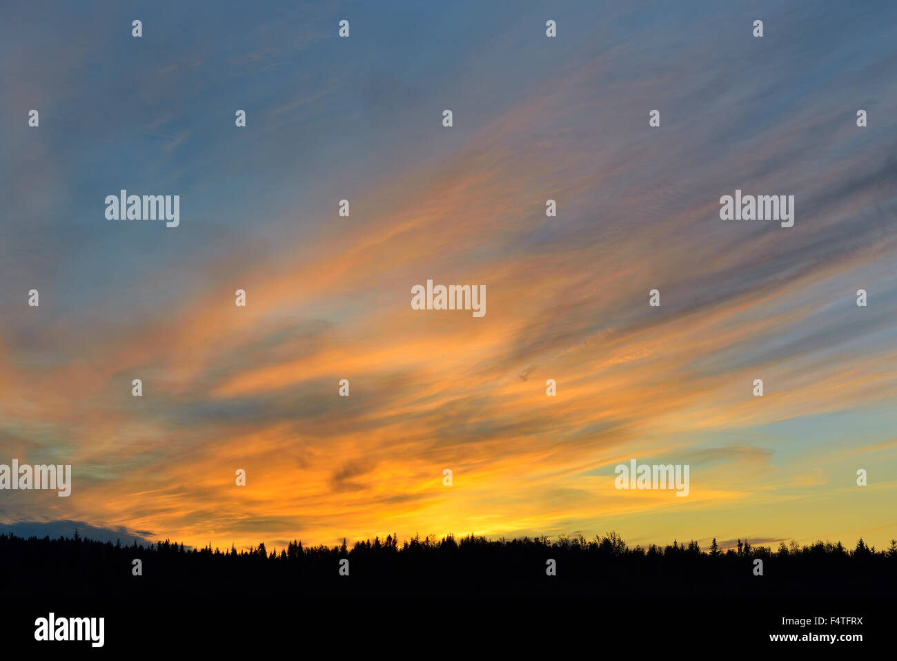 Sunset clouds, Fort Simpson, Northwest Territories, Canada Stock Photo ...