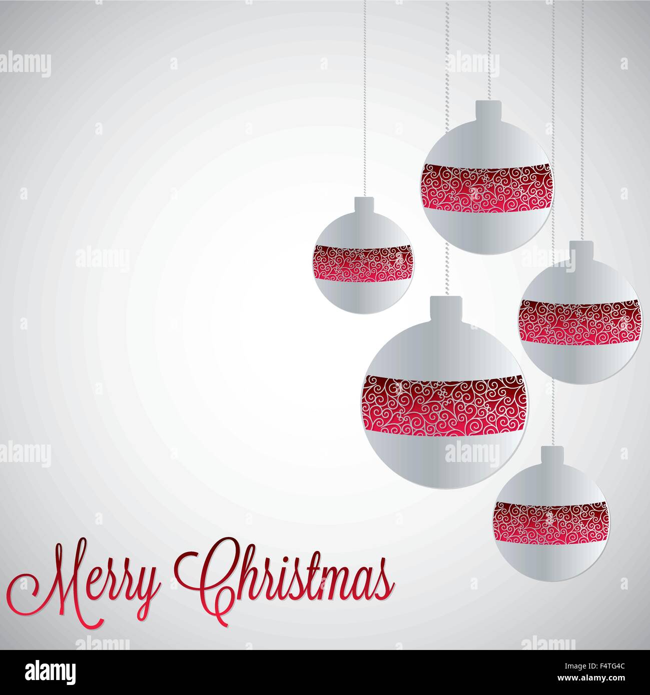 White filigree baubles with gradient in vector format Stock Vector ...