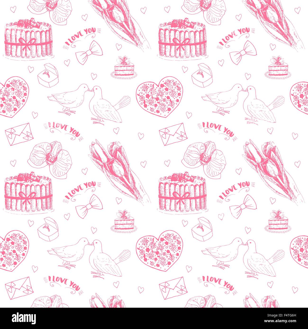 Hand drawn love symbols Stock Vector Image & Art - Alamy