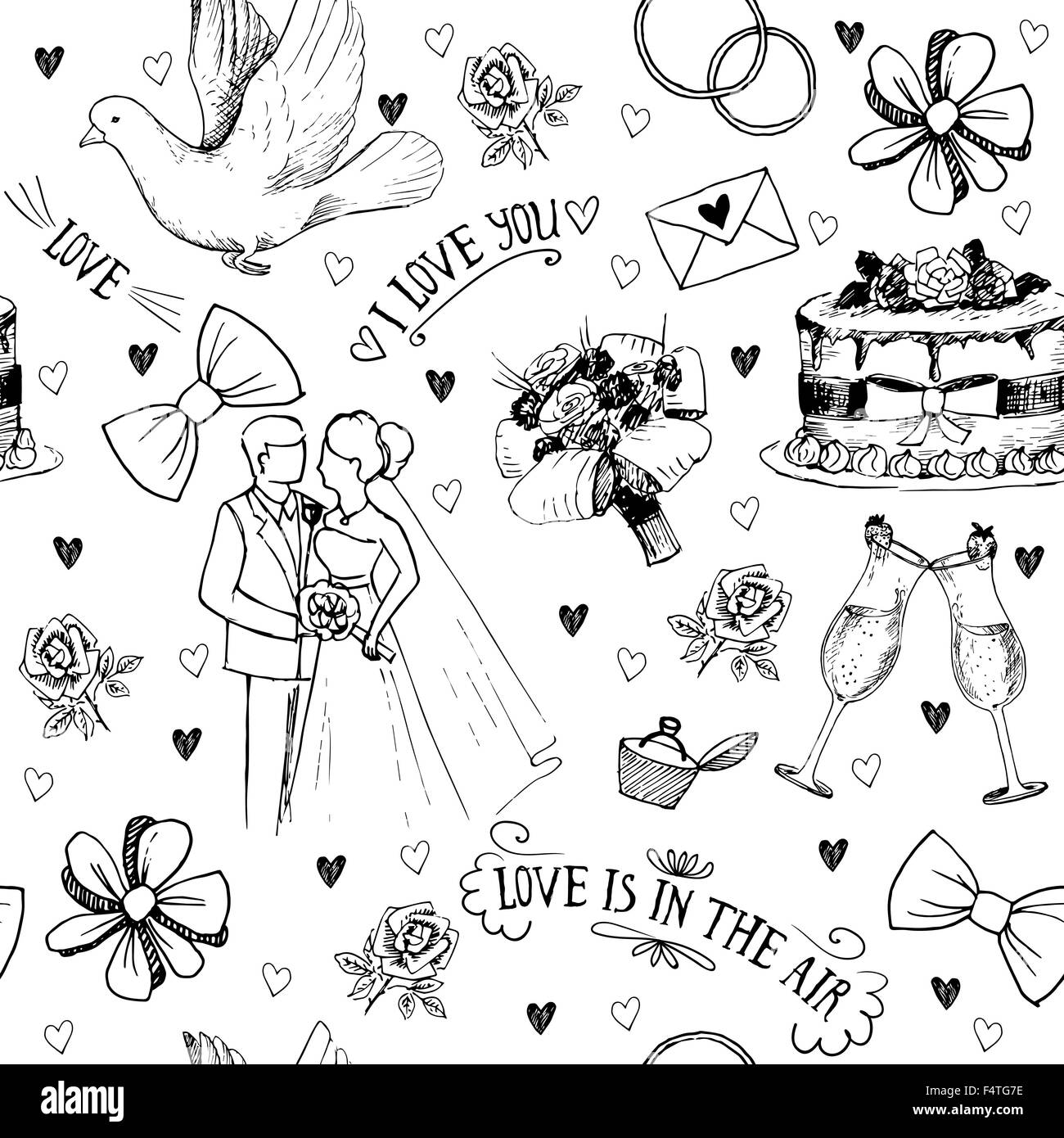 Hand drawn love symbols Stock Vector Image & Art - Alamy