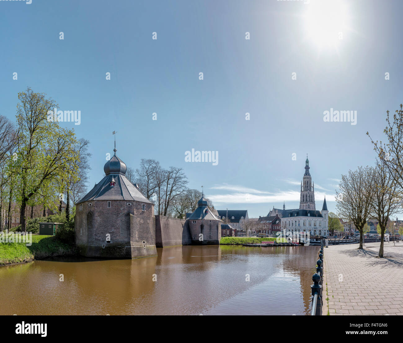 Fortress of the military academy, the bellower of the Grote Kerk Stock ...