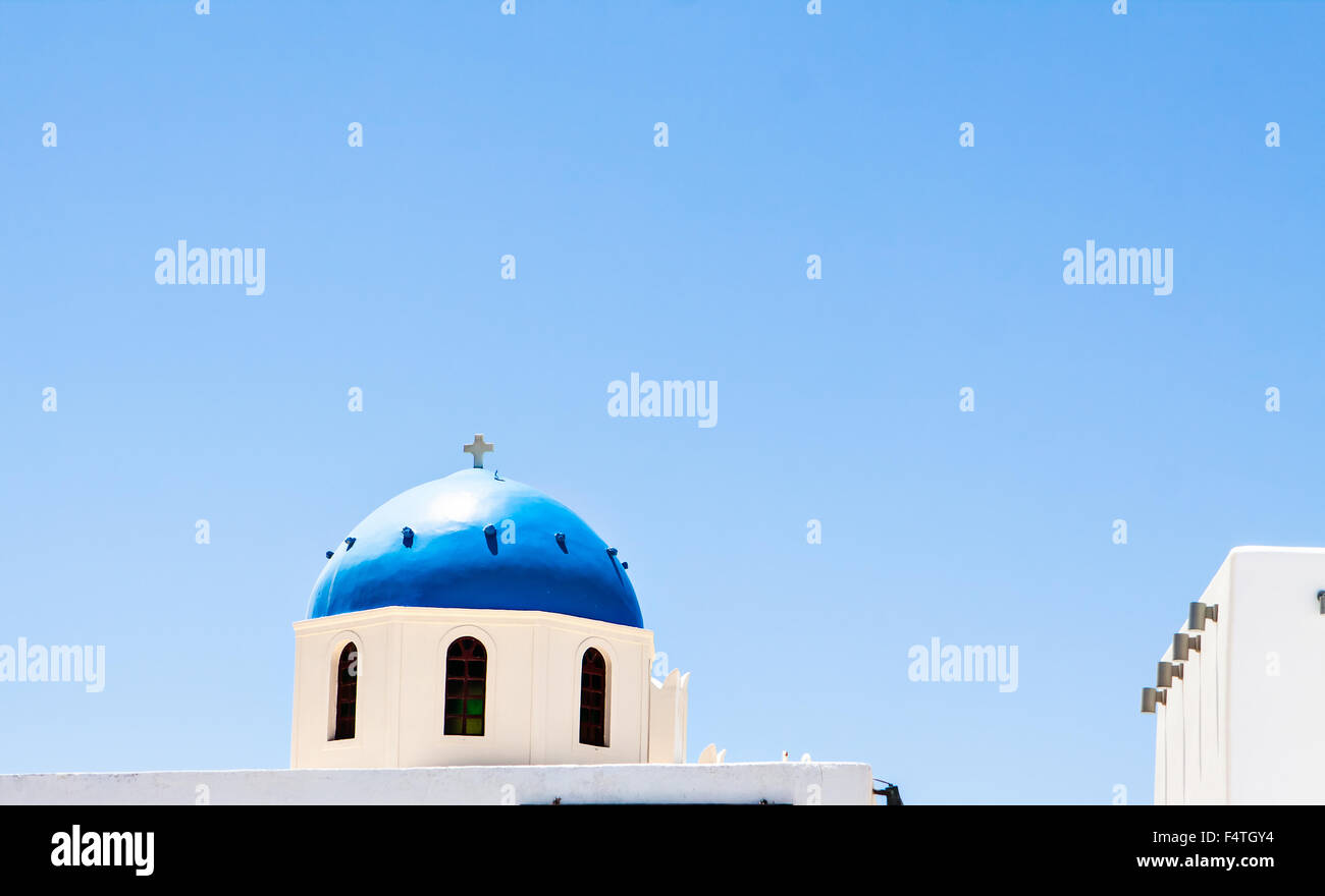 Oia church, Santorini island, Cyclades, Greece Stock Photo - Alamy