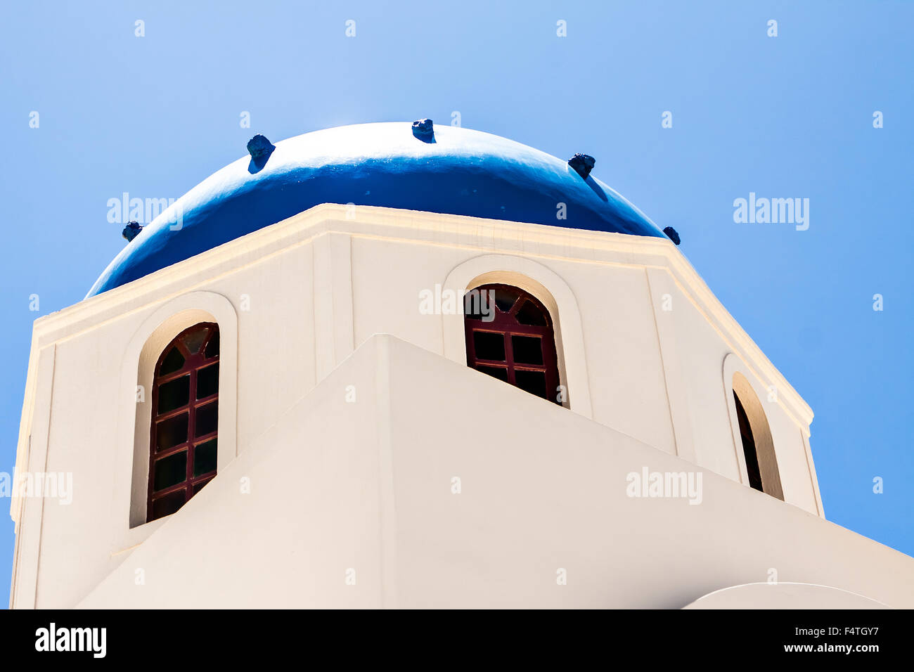 Oia church, Santorini island, Cyclades, Greece Stock Photo - Alamy