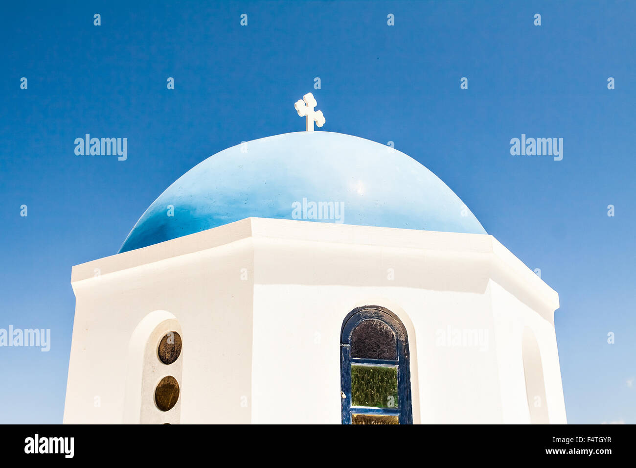 Oia church, Santorini island, Cyclades, Greece Stock Photo - Alamy