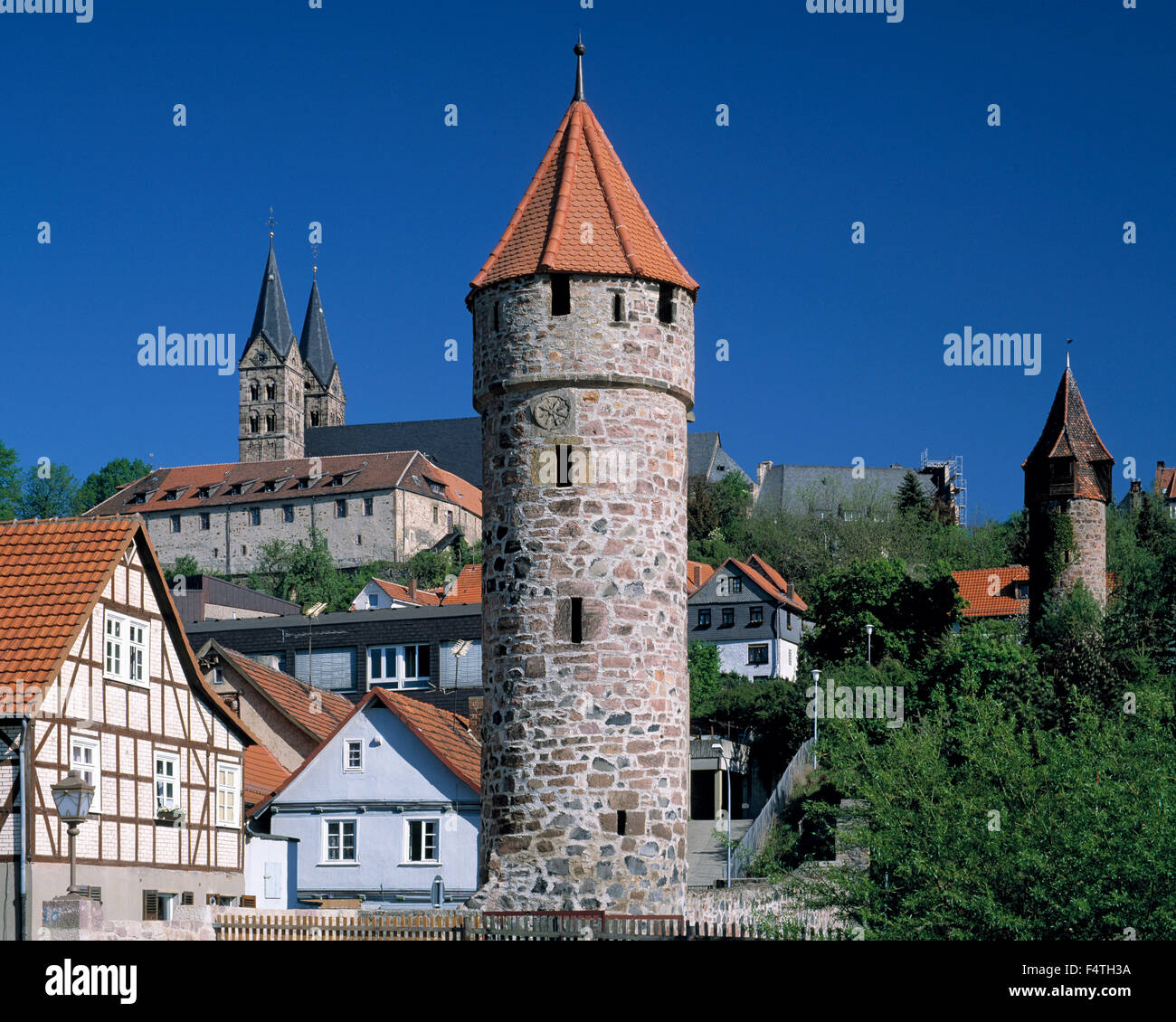 Germany, Europe, Hessen, Fritzlar, Old Town, half-timbered house ...