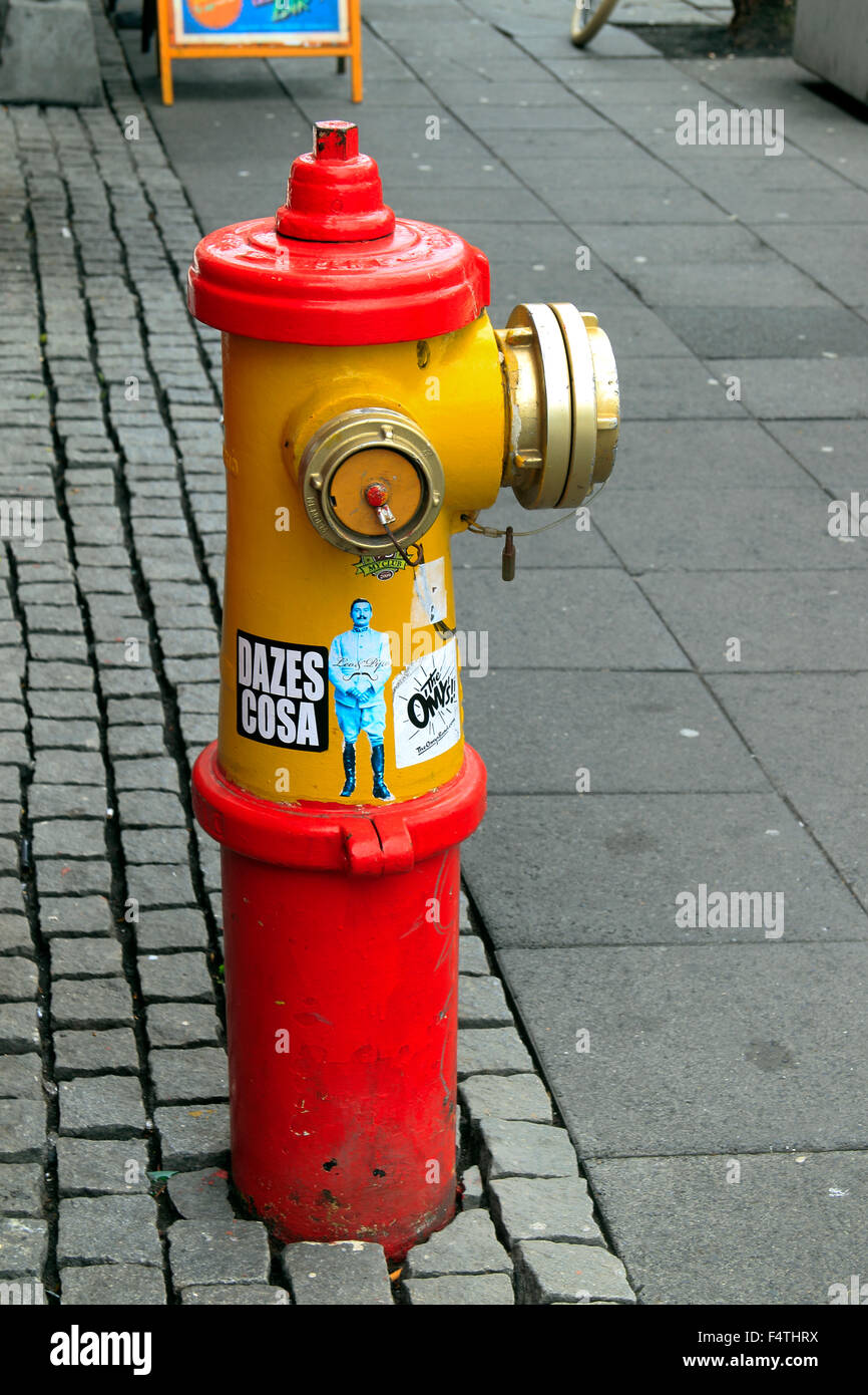 Fire hydrant in reykjavik iceland hi-res stock photography and images ...