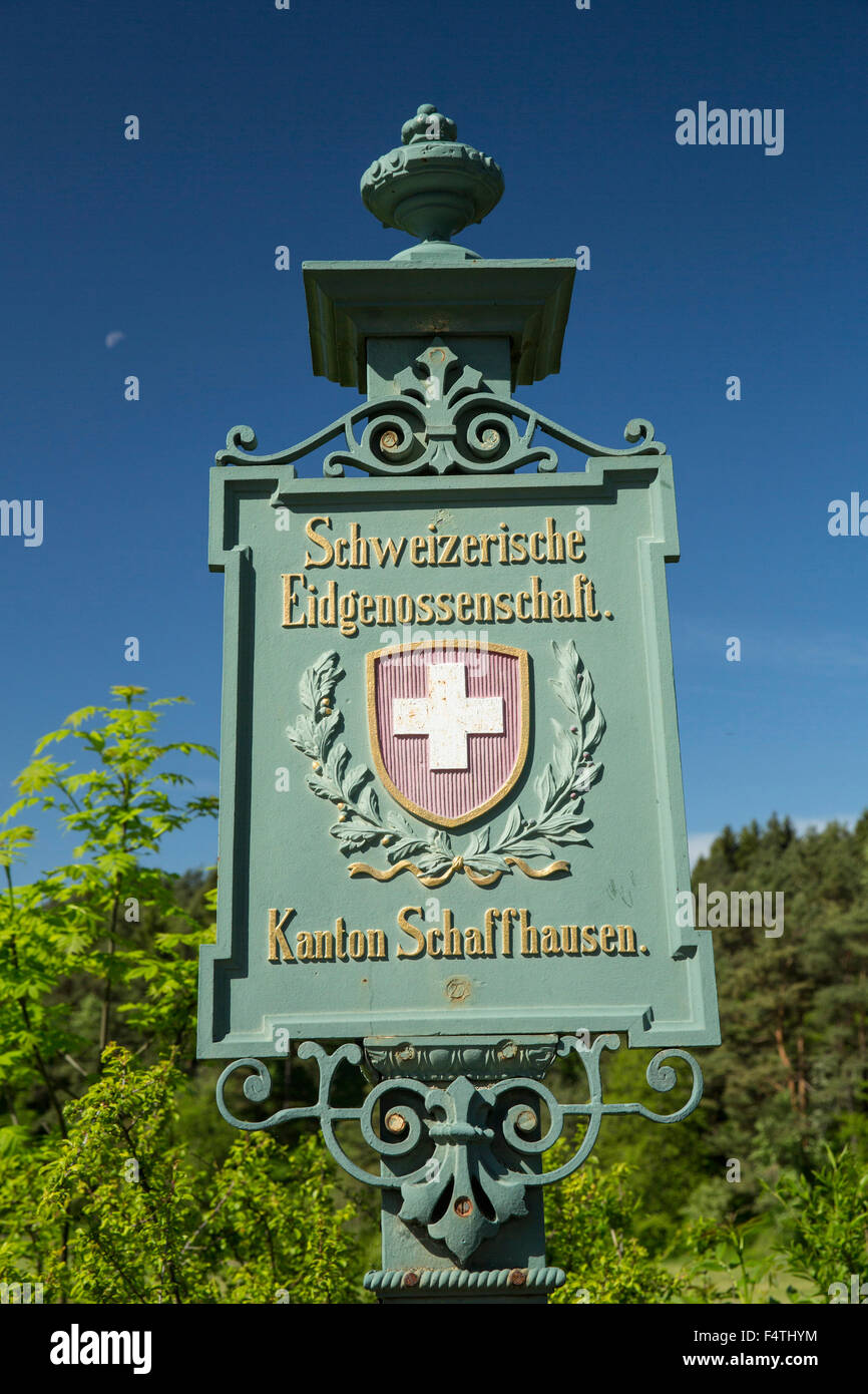 Switzerland border sign hi-res stock photography and images - Alamy