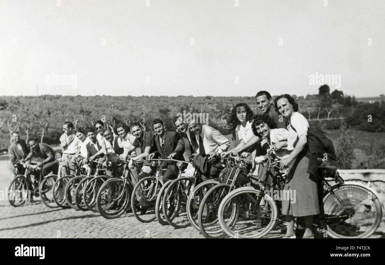 Large group cycling Stock Photo - Alamy