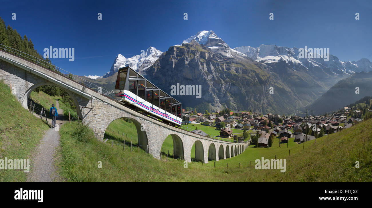 Switzerland bern murren funicular allmendhubel hi-res stock photography ...