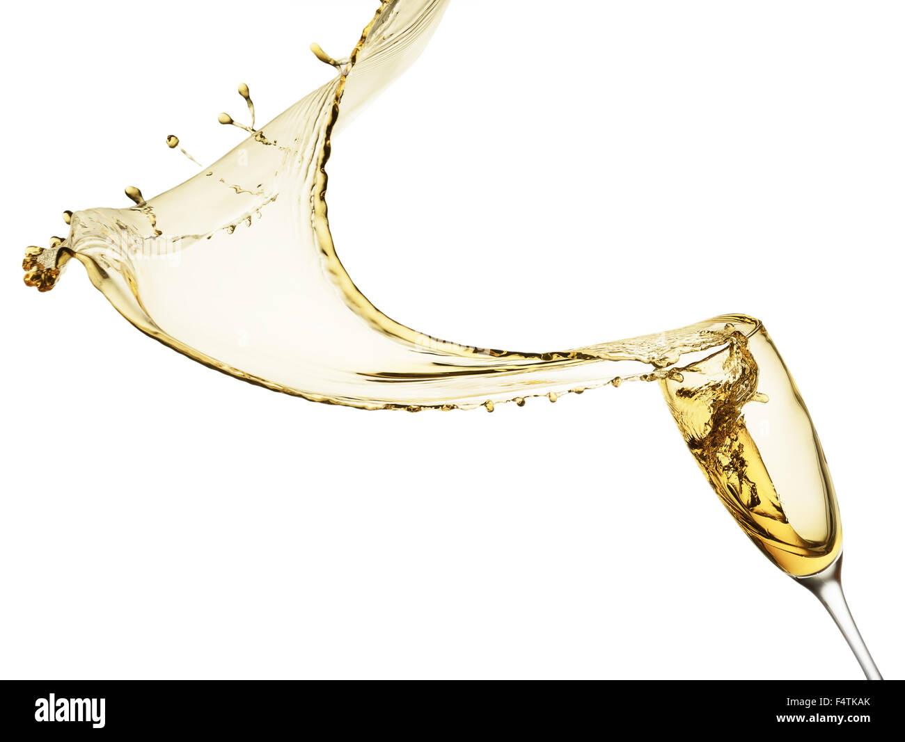champagne splash isolated on the white background Stock Photo - Alamy