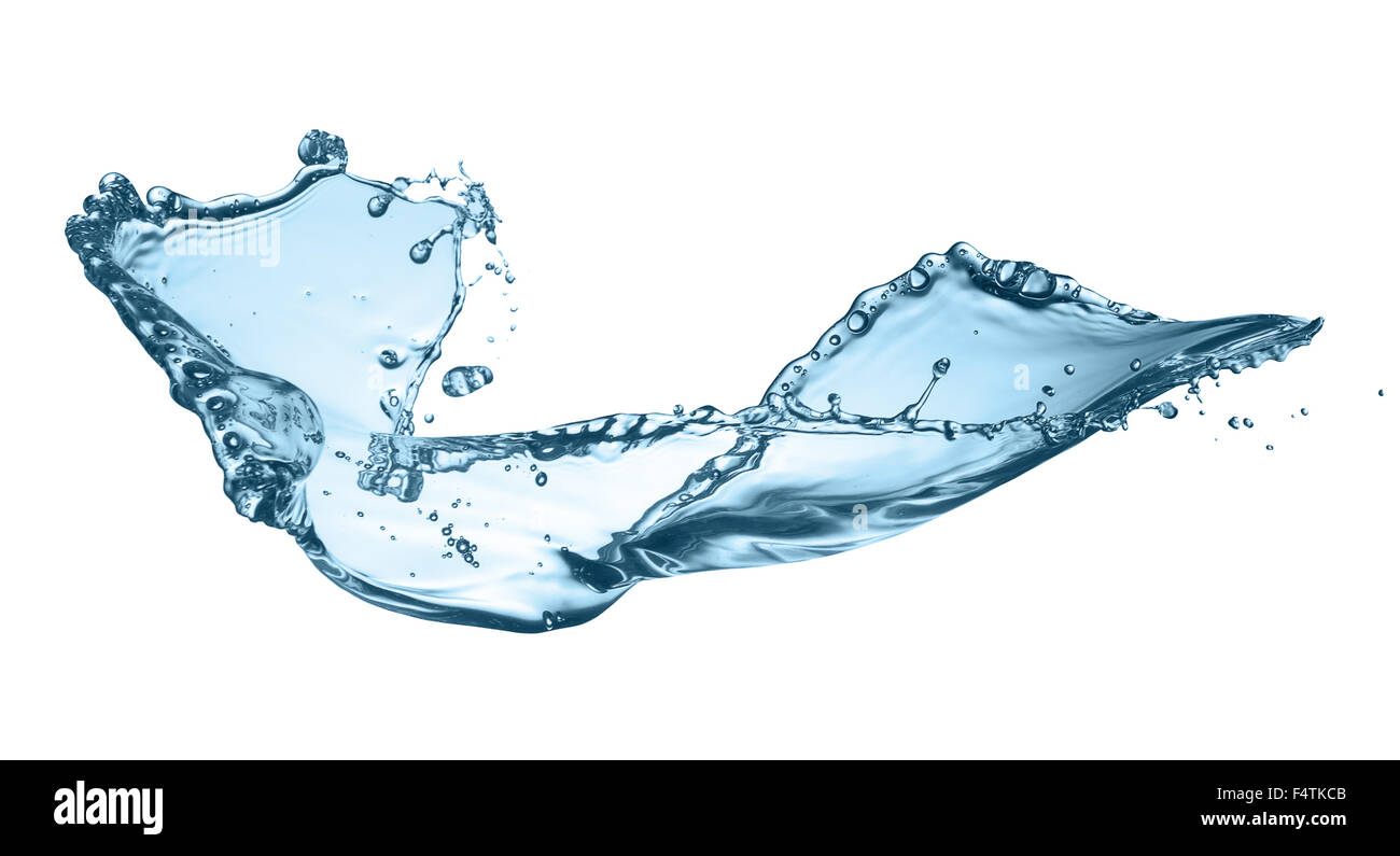 water splash isolated on the white background Stock Photo - Alamy