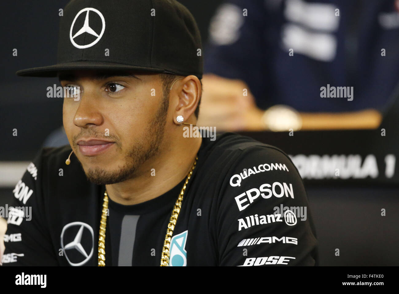 Austin, Texas, USA. 22nd Oct, 2015. LEWIS HAMILTON of Great Britain and ...