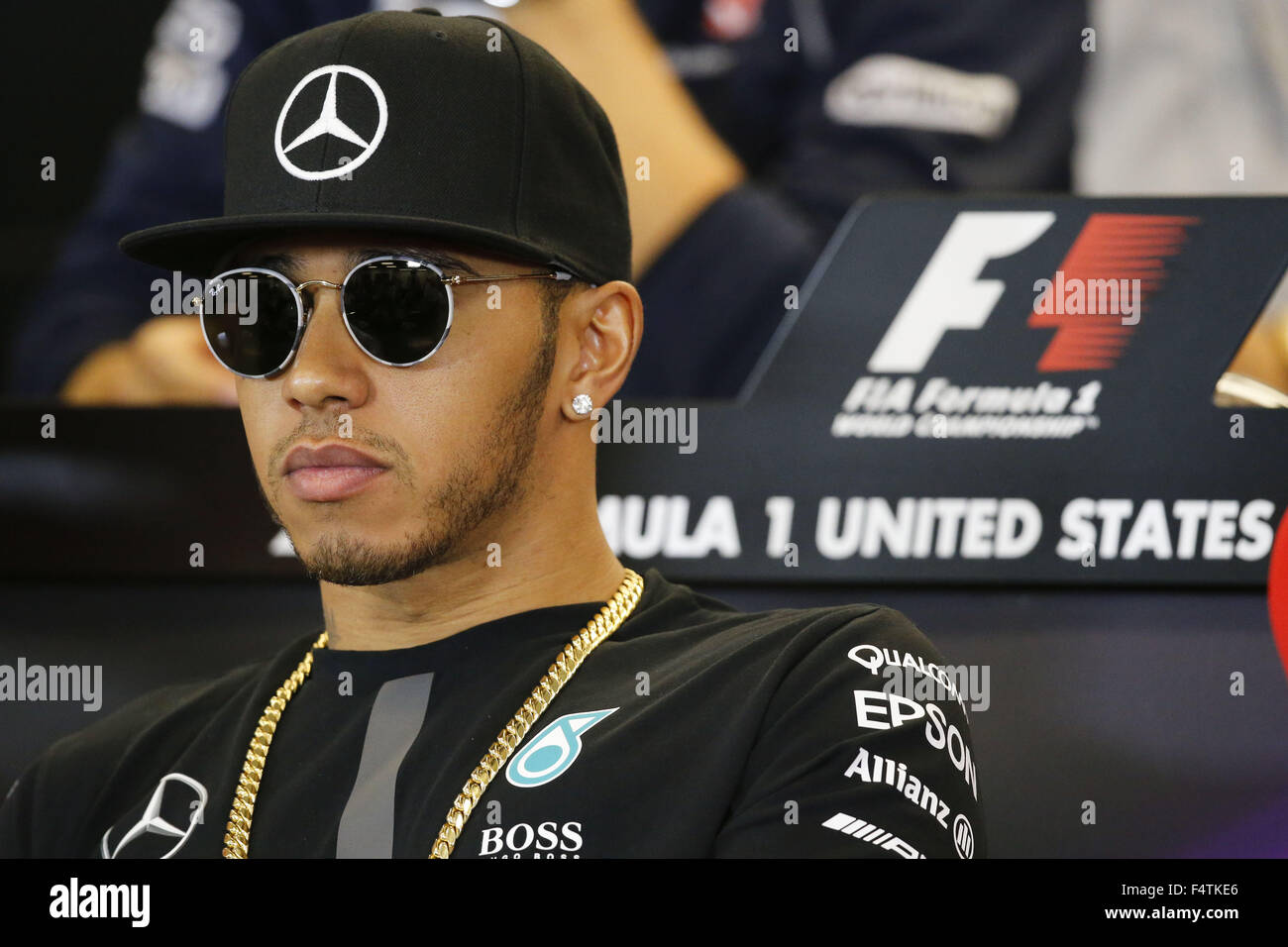 Austin, Texas, USA. 22nd Oct, 2015. LEWIS HAMILTON of Great Britain and ...