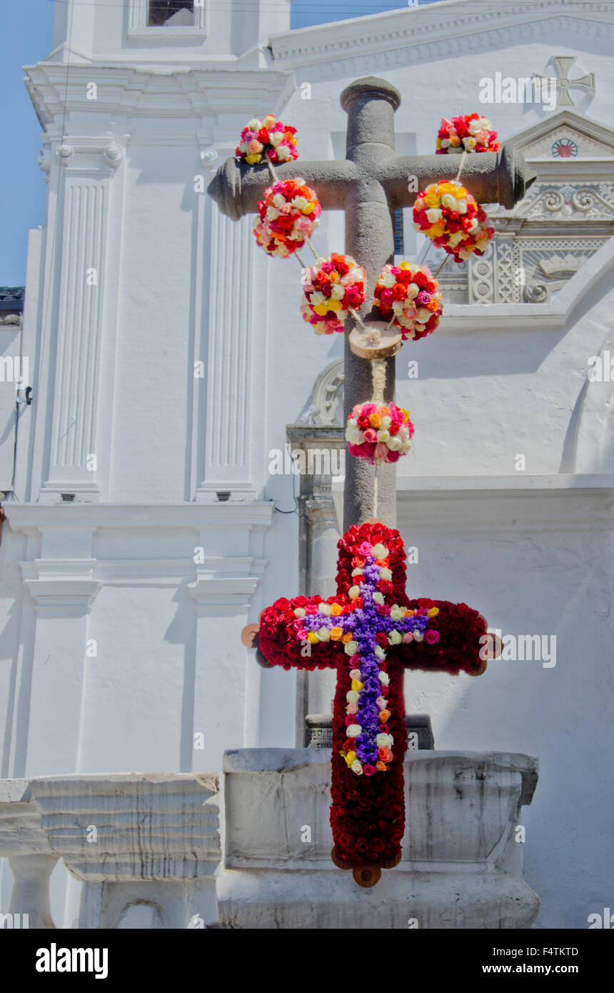 Rosary at El Carmen Alto on Palm Sunday in Quito Ecuador Stock Photo ...