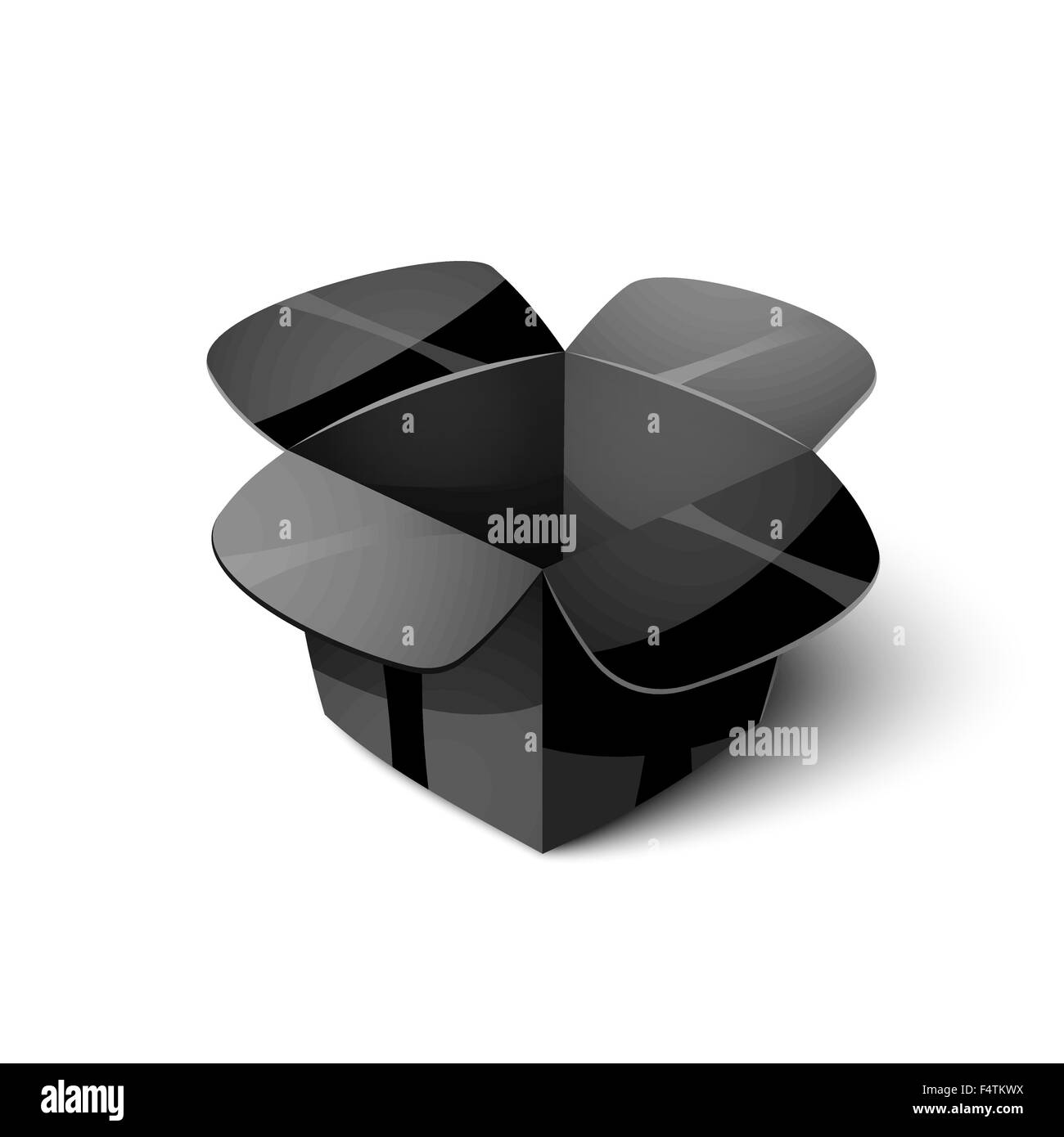 Empty cardboard packaging, open box icon in cartoon style Stock Vector ...