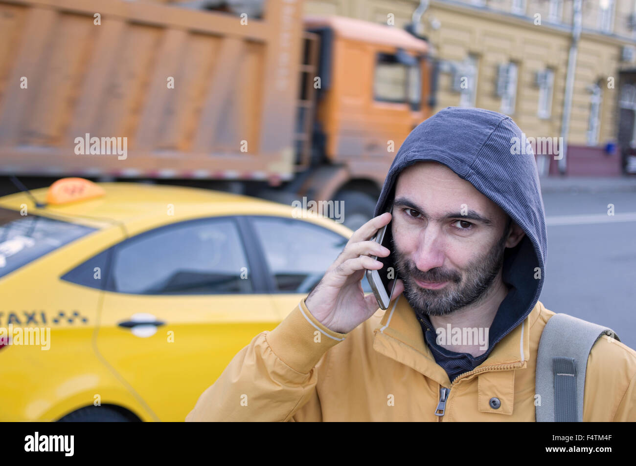Man Talking On Mobile Phone Stock Photo - Alamy