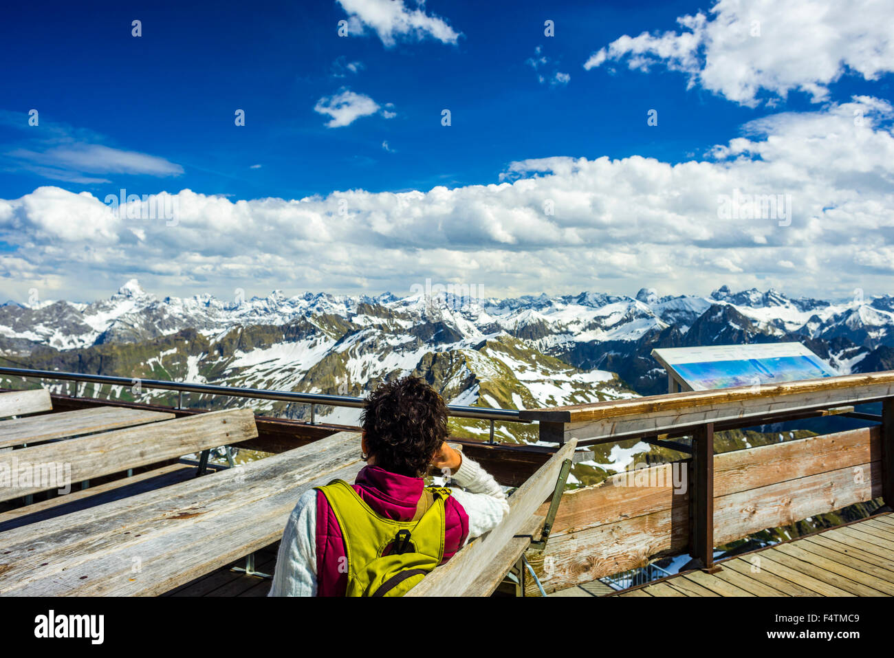 Allgäu Alps, view platform, vantage point, Bavaria, mountains, mountain ...
