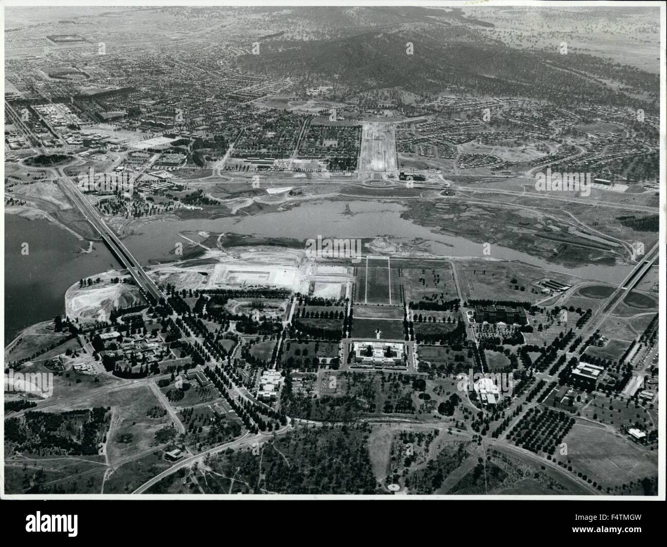 1963 - Canberra, Australian Capital Territory: A rial view of Canberra ...