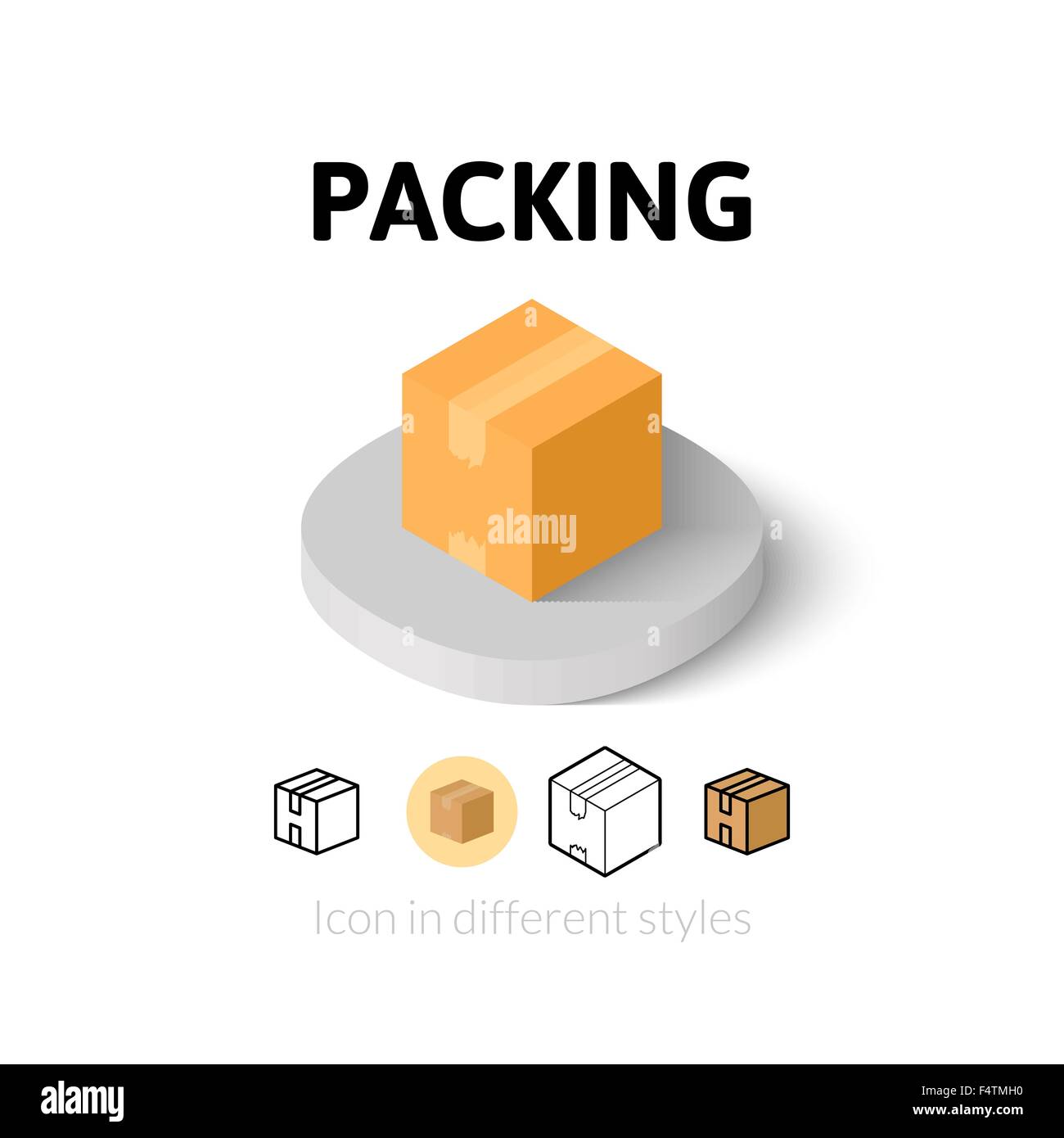 Moving boxes and perspective Stock Vector Images - Alamy