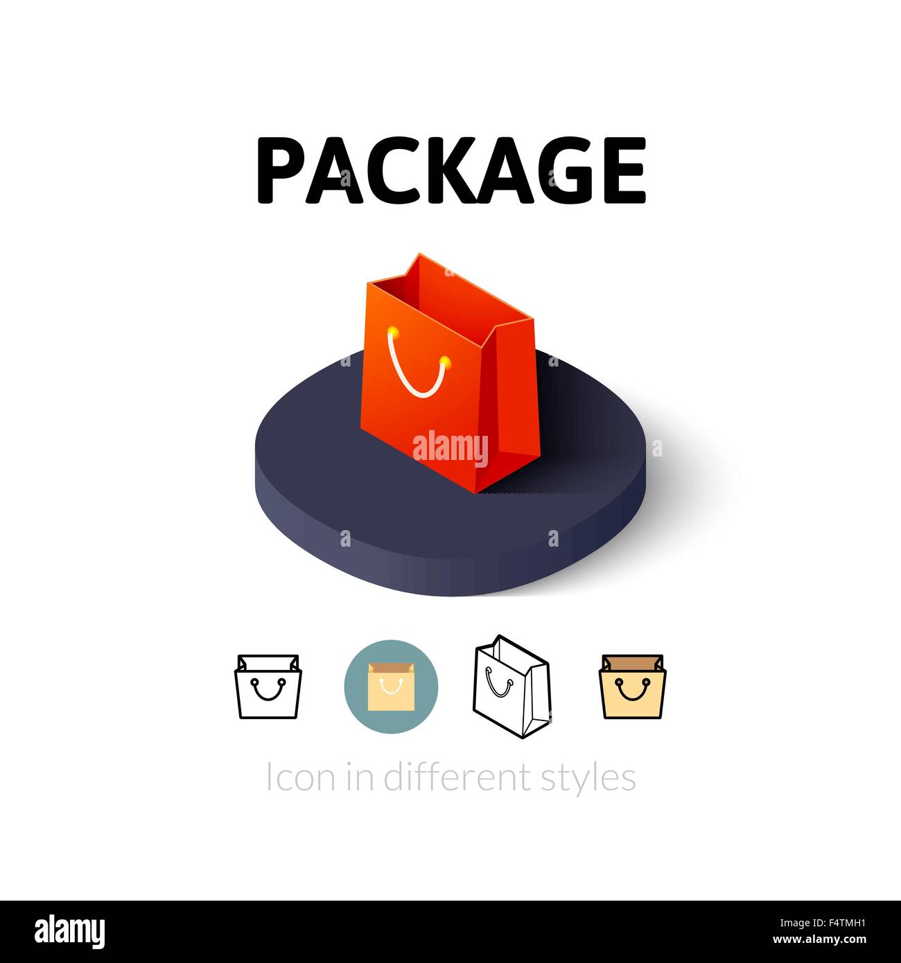 Package icon in different style Stock Vector Image & Art - Alamy