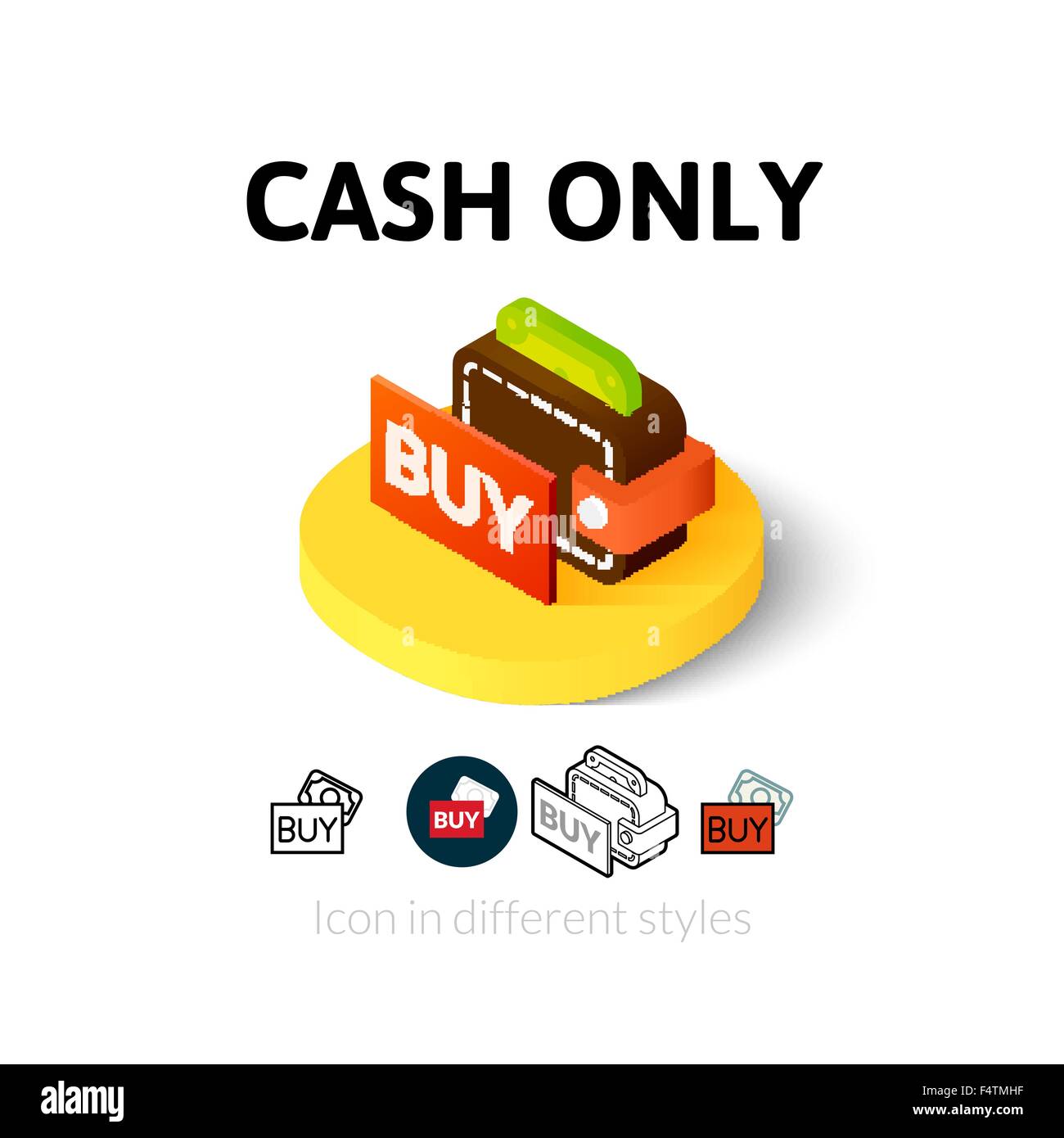 Cash only sign Stock Vector Images - Alamy