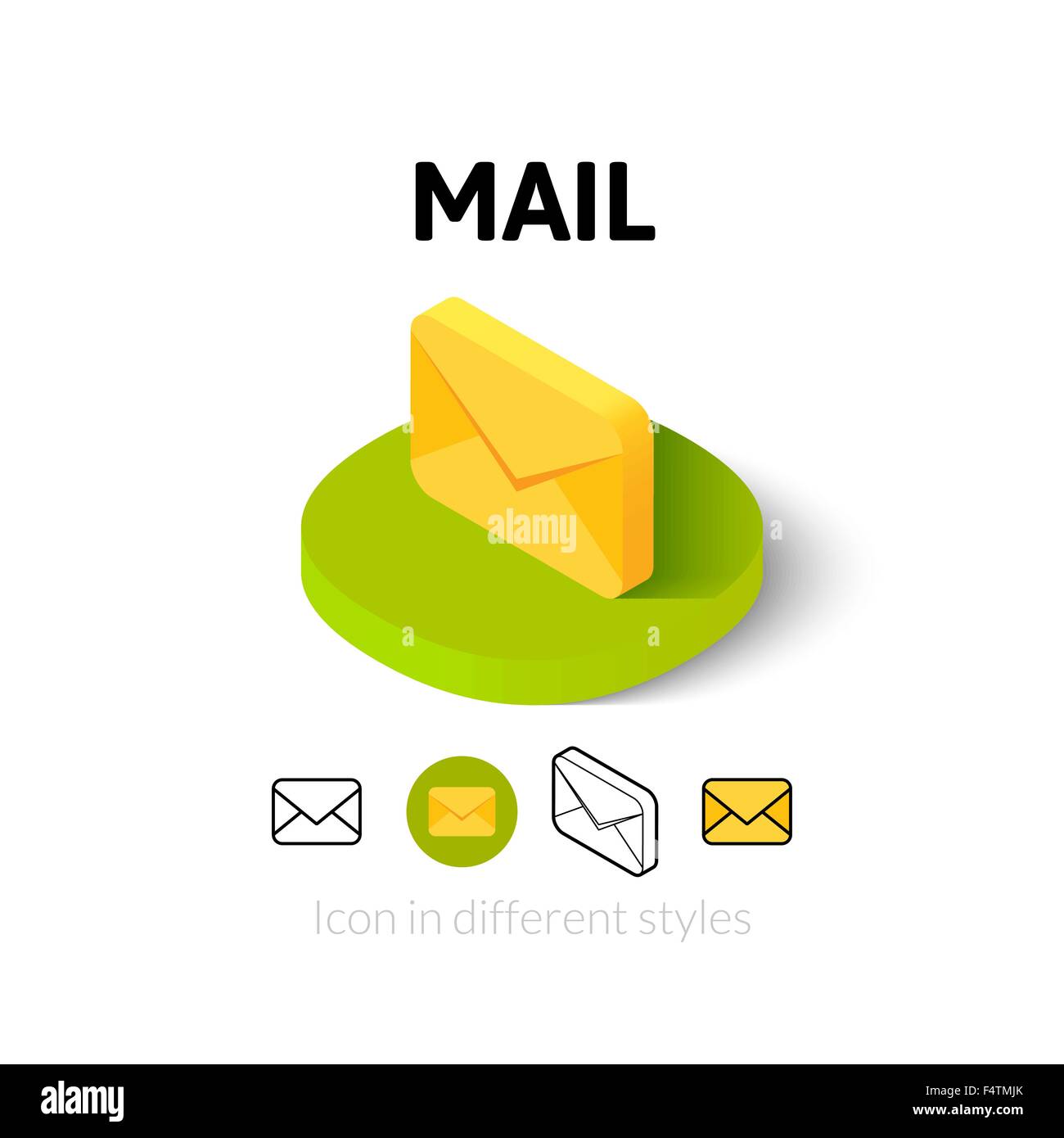 Mail icon in different style Stock Vector Image & Art - Alamy