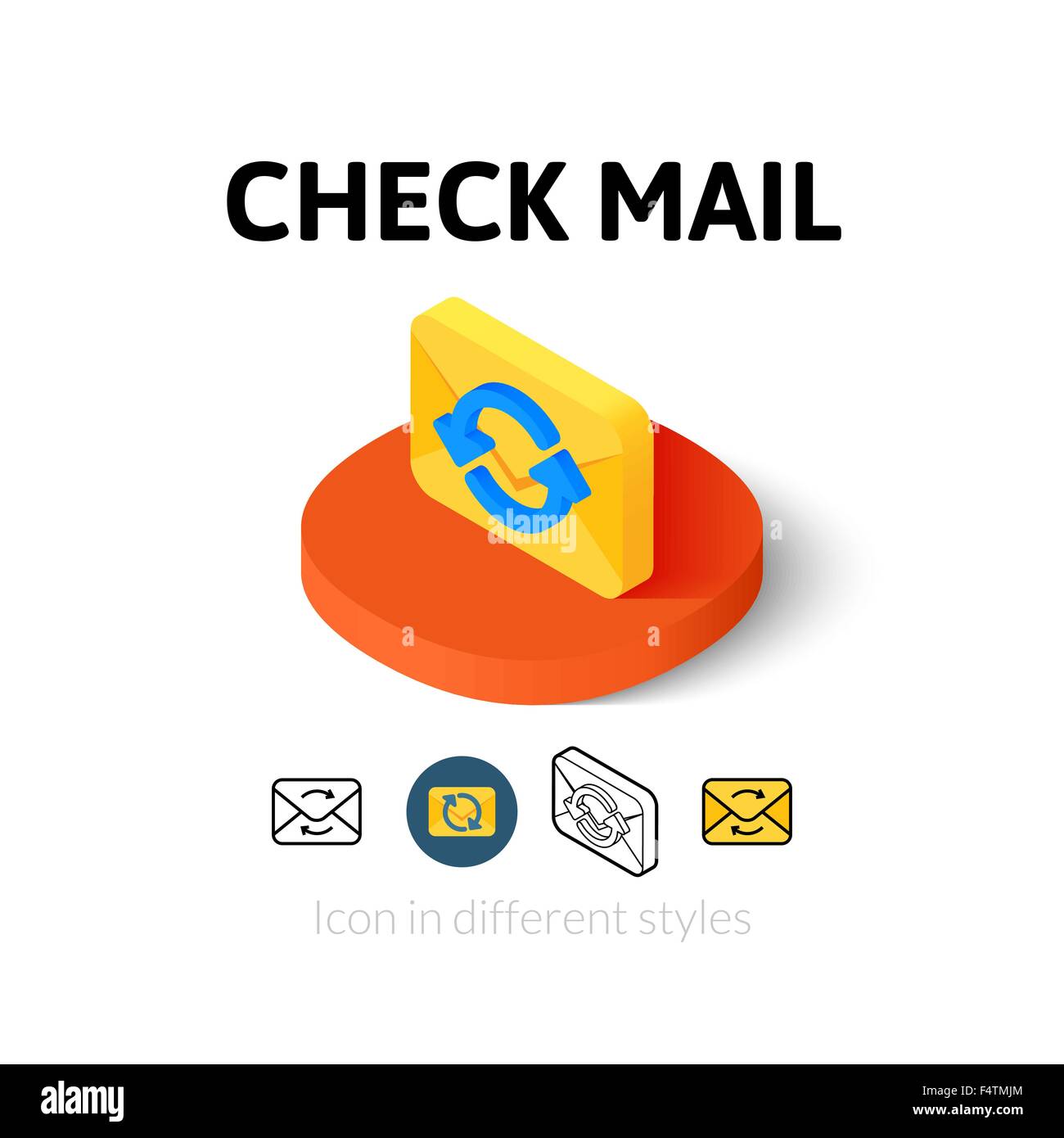 Check mail icon in different style Stock Vector Image & Art - Alamy