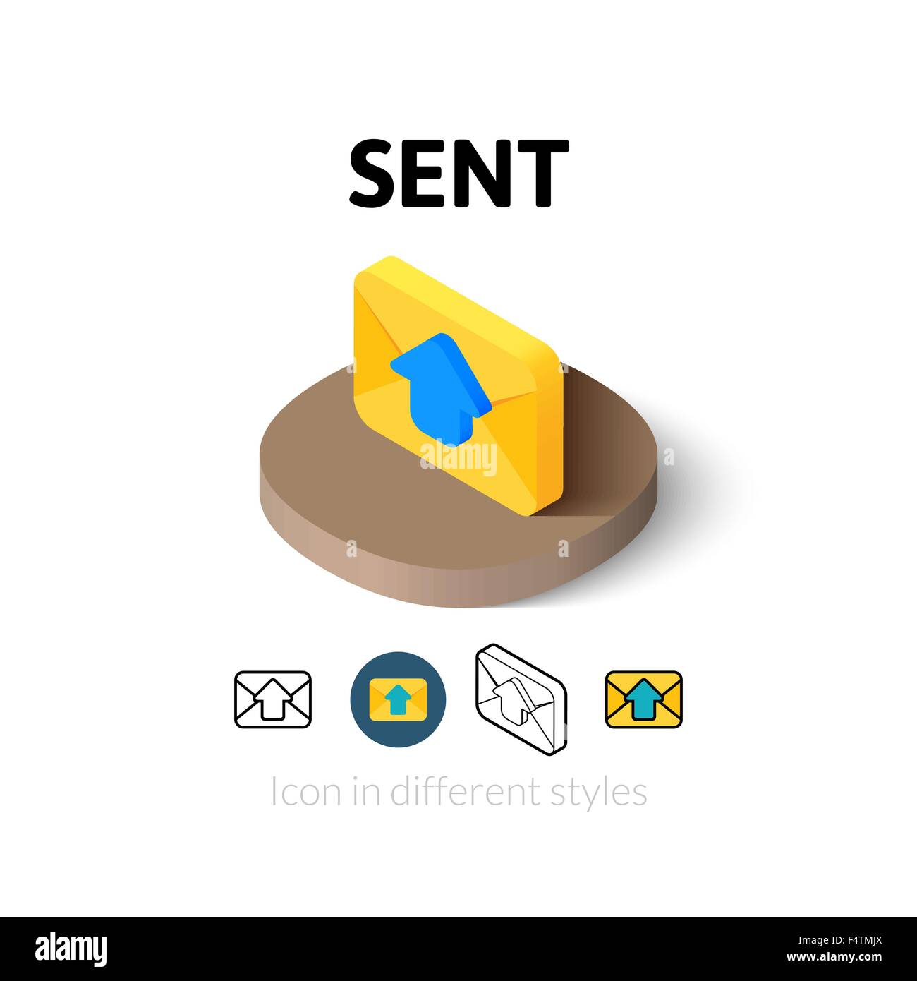 Sent icon in different style Stock Vector Image & Art - Alamy