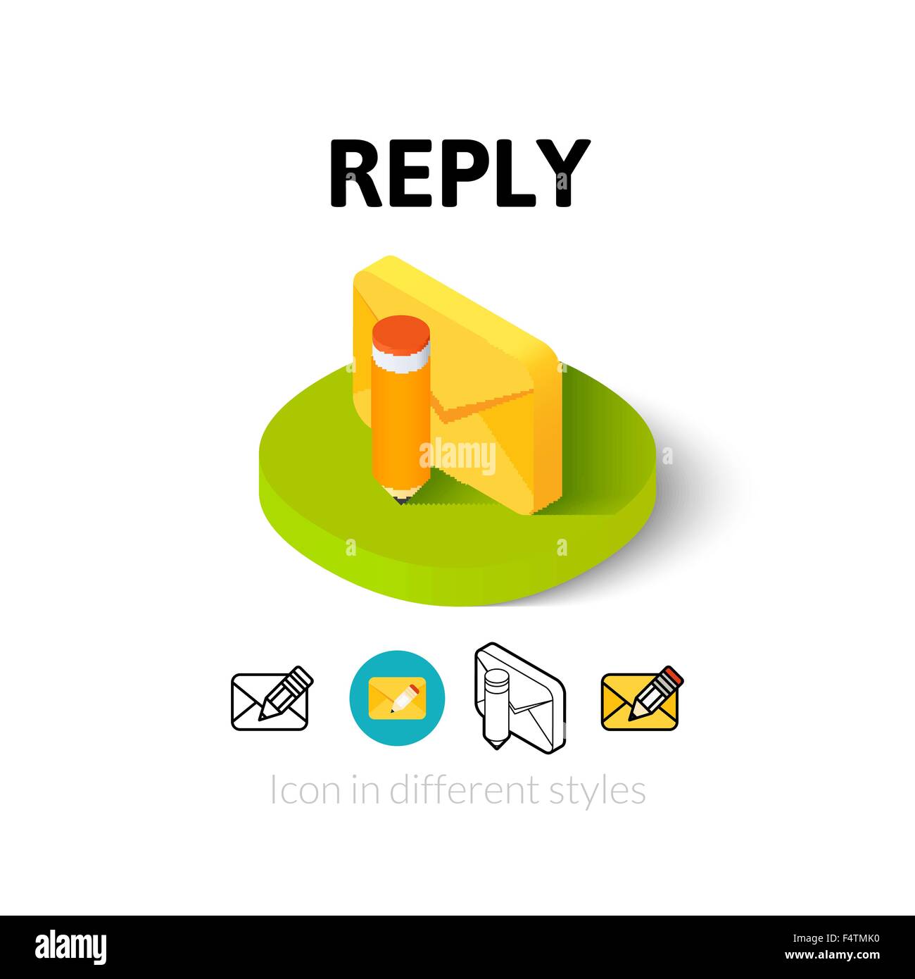 Reply icon in different style Stock Vector Image & Art - Alamy