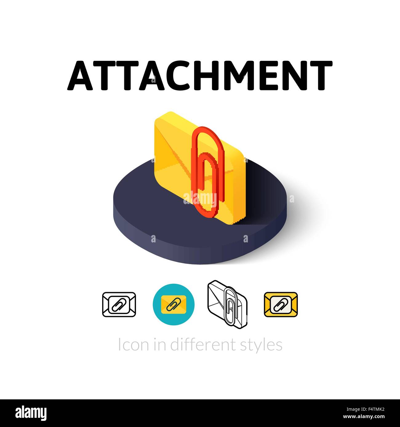 Attachment icon in different style Stock Vector Image & Art - Alamy