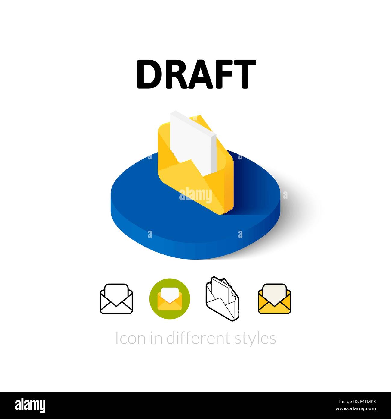 Draft icon in different style Stock Vector Image & Art - Alamy