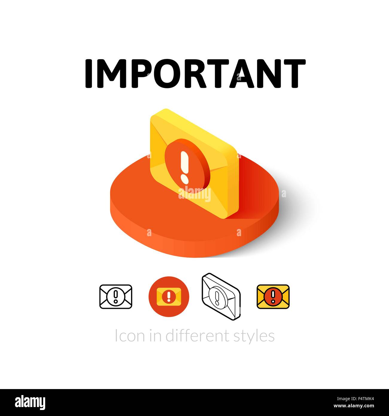 Important icon in different style Stock Vector Image & Art - Alamy