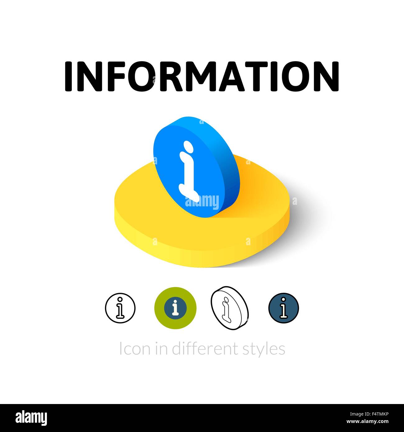 Information icon in different style Stock Vector Image & Art - Alamy