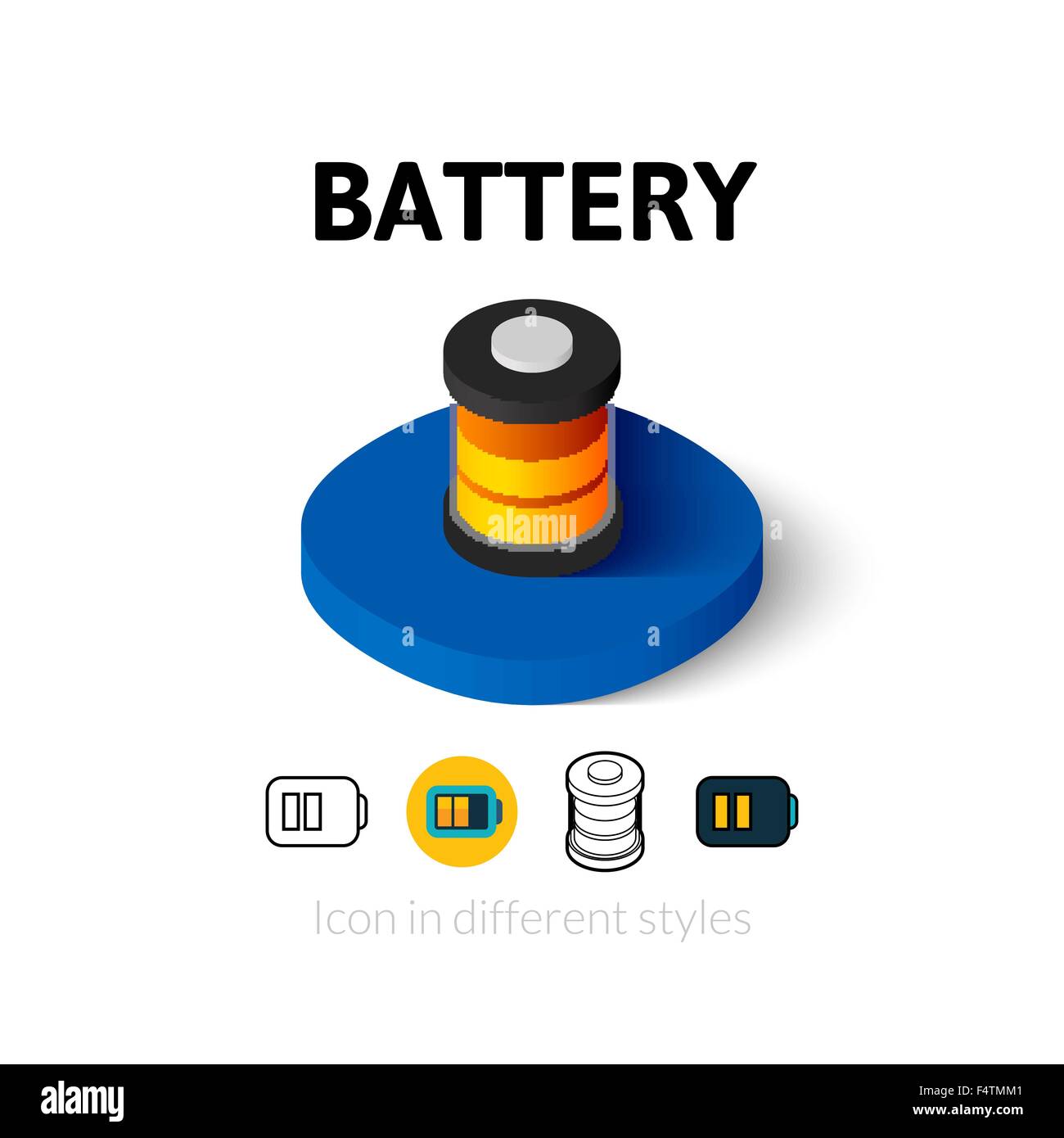 Charge battery icon isometric Cut Out Stock Images & Pictures - Alamy